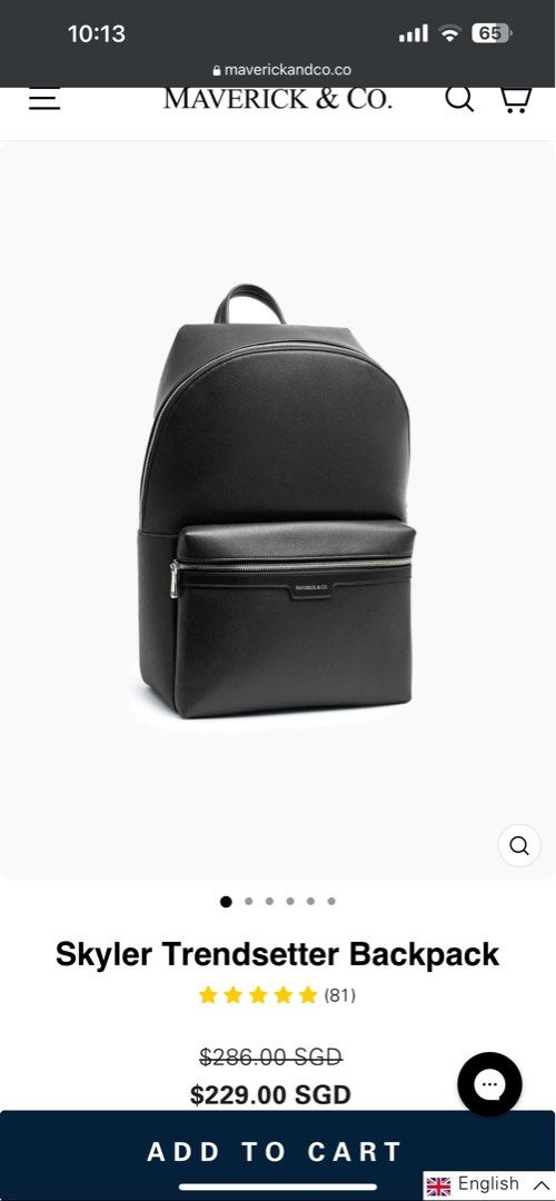 Maverick & Co Skyler Trendsetter Backpack, Men's Fashion, Bags ...