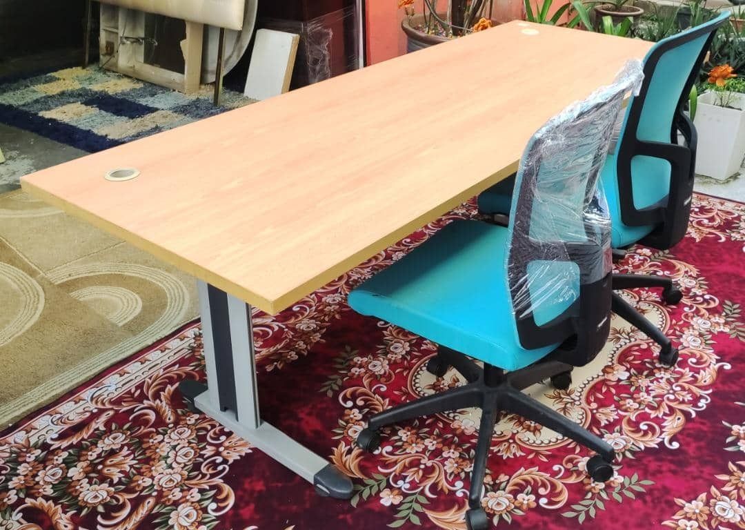 meja office kaki besi, Furniture & Home Living, Furniture, Other Home ...