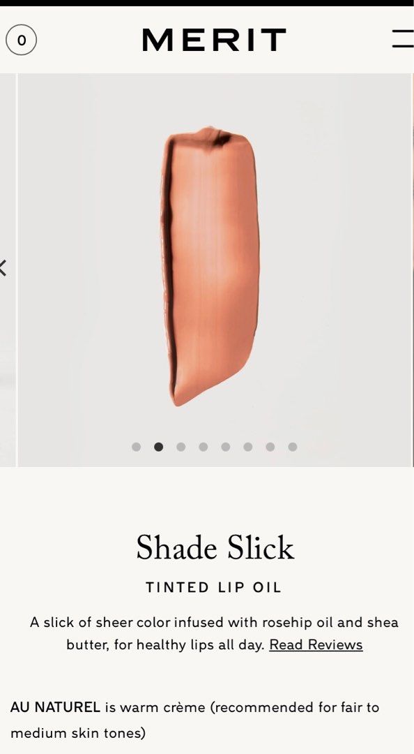 Merit Beauty Shade Slick Tinted Lip oil, Beauty & Personal Care, Face ...