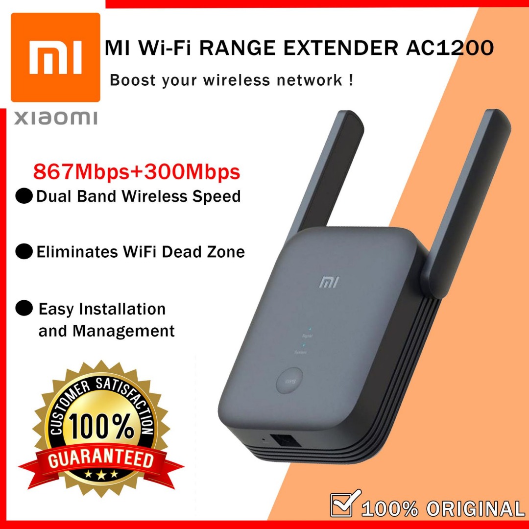 Mi Wi-Fi Range Extender AC1200 Extend dual band, Computers & Tech ...