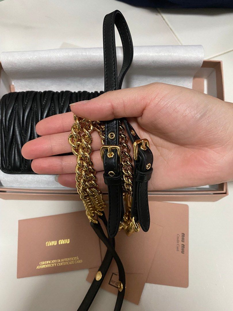Miu Miu Wallet On Chain, Luxury, Bags & Wallets on Carousell