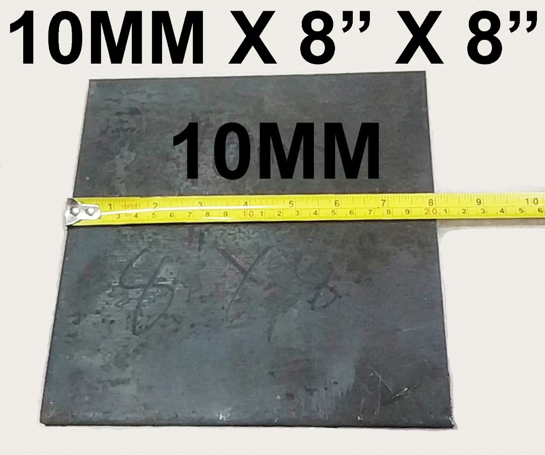 MS BASE PLATE 10MM THICKNESS X 8 INCHES X 8 INCHES SQUARE MILD STEEL ...