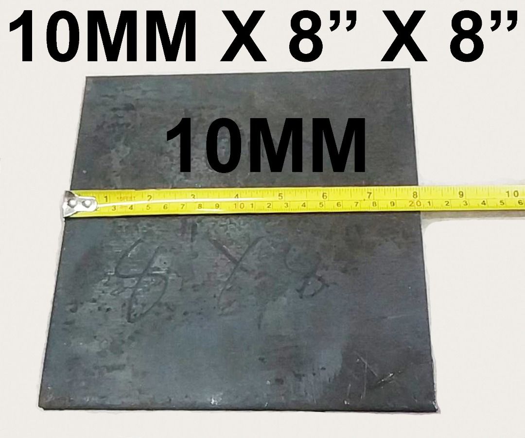 MS BASE PLATE 10MM THICKNESS X 8 INCHES X 8 INCHES SQUARE MILD STEEL ...