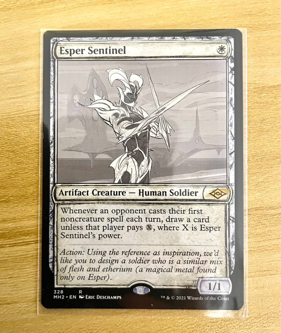 MTG Esper Sentinel Sketch, Hobbies & Toys, Toys & Games on Carousell