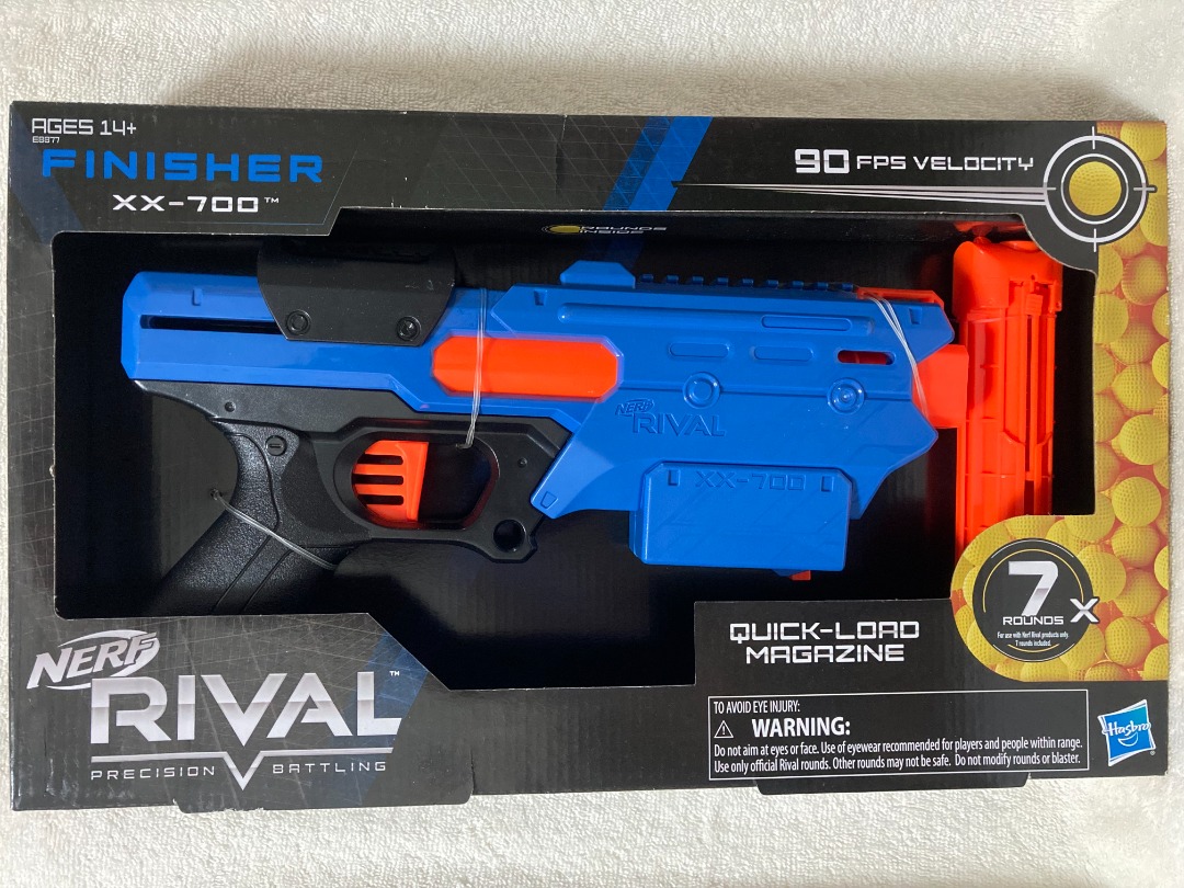 Nerf Rival Finisher XX-700 Blaster, Quick-Load Magazine on Carousell