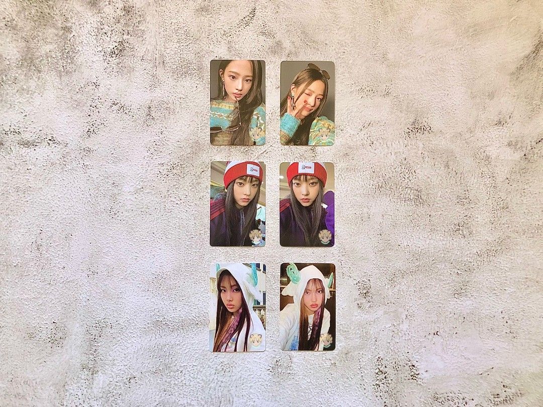 newjeans minji hanni danielle haerin hyein - 1st ep & omg (weverse + message card) pc photocards ...