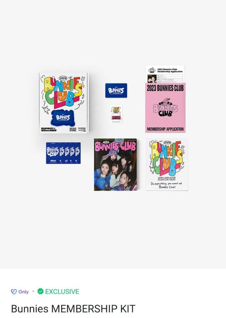 NEWJEANS NWJS MEMBERSHIP BUNNIES KIT, Hobbies & Toys, Collectibles ...