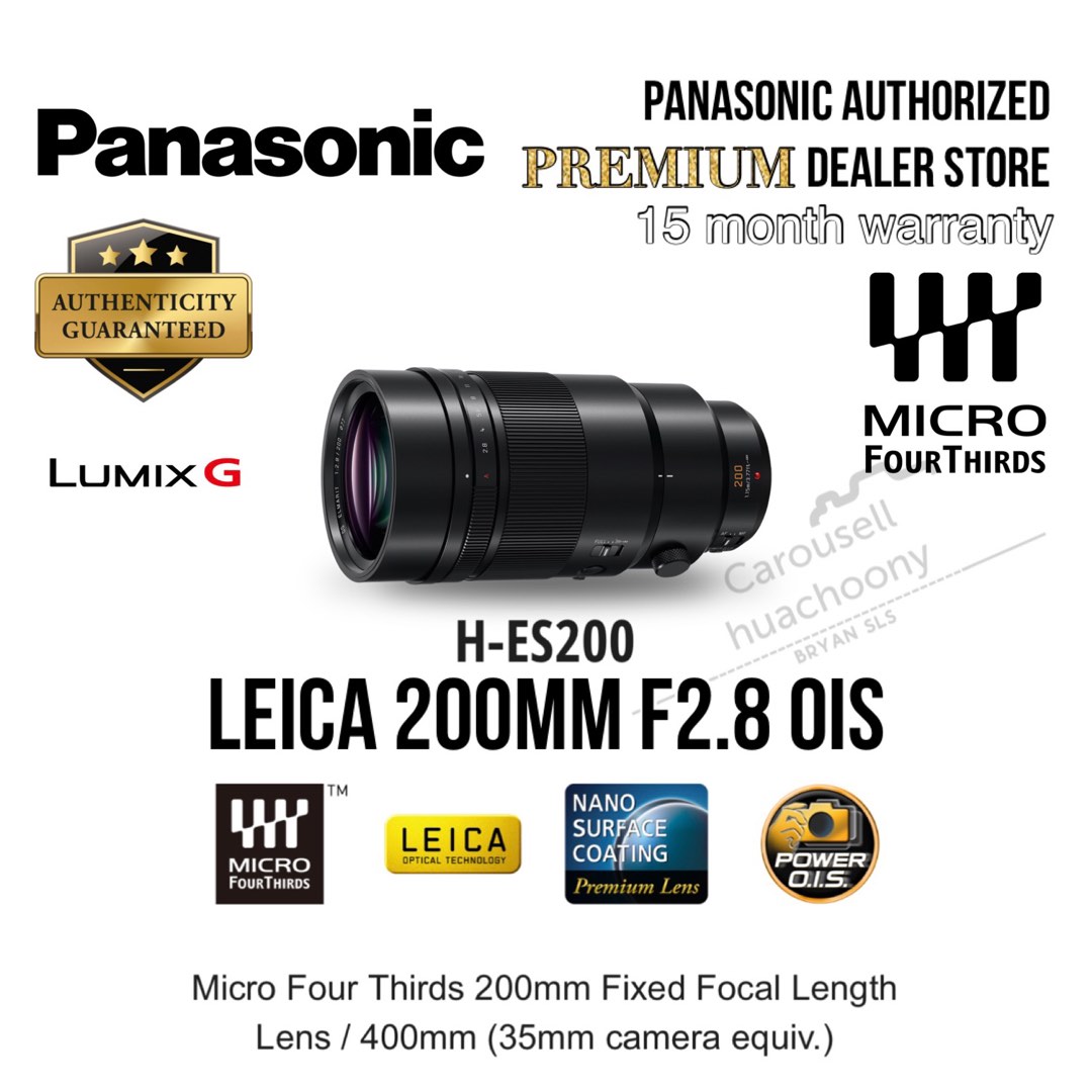 PANASONIC LEICA 200mm f2.8 OIS m4/3 ( 2023 Promotion ), Photography, Lens & Kits on Carousell