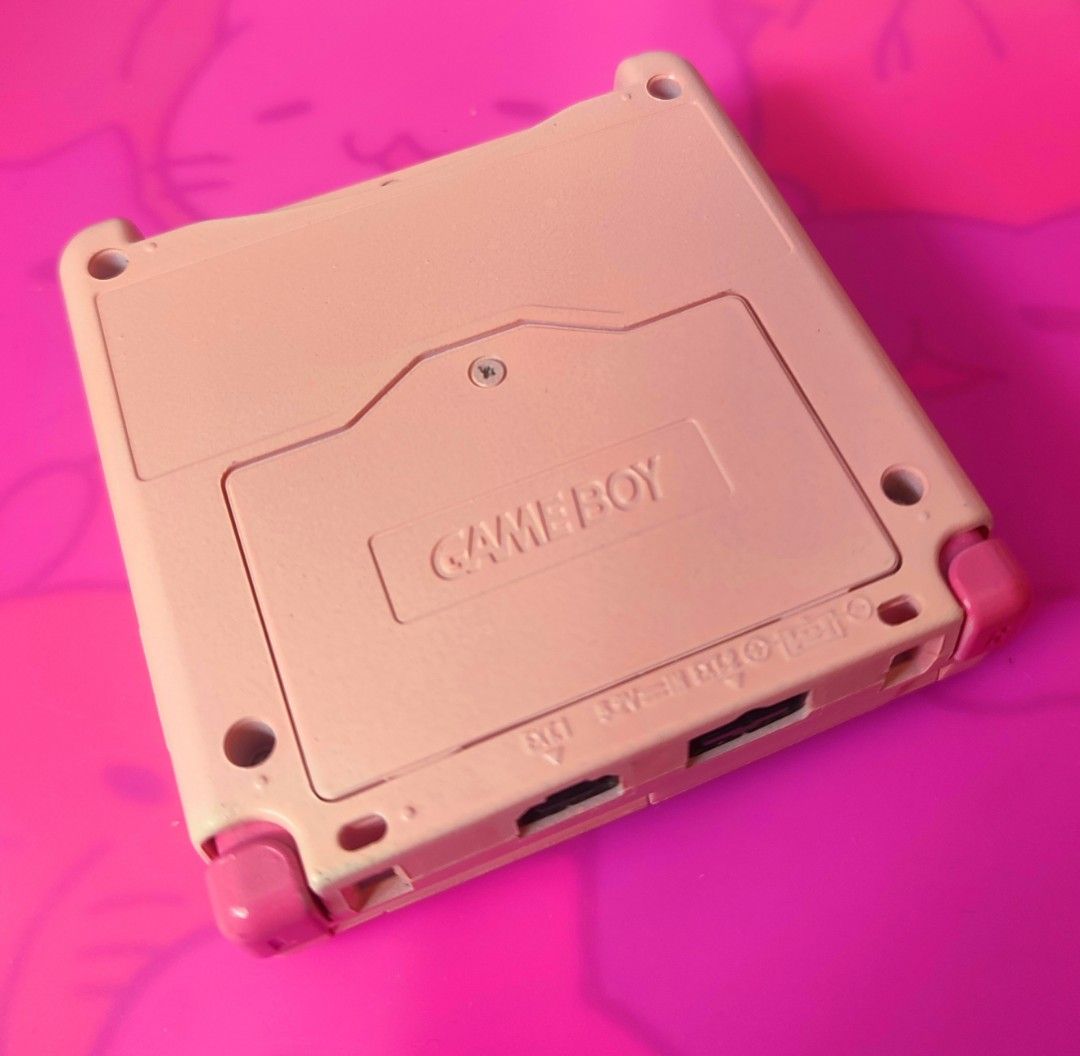 Pastel Pink Modded Gameboy Advance SP 101, Video Gaming, Video Game ...