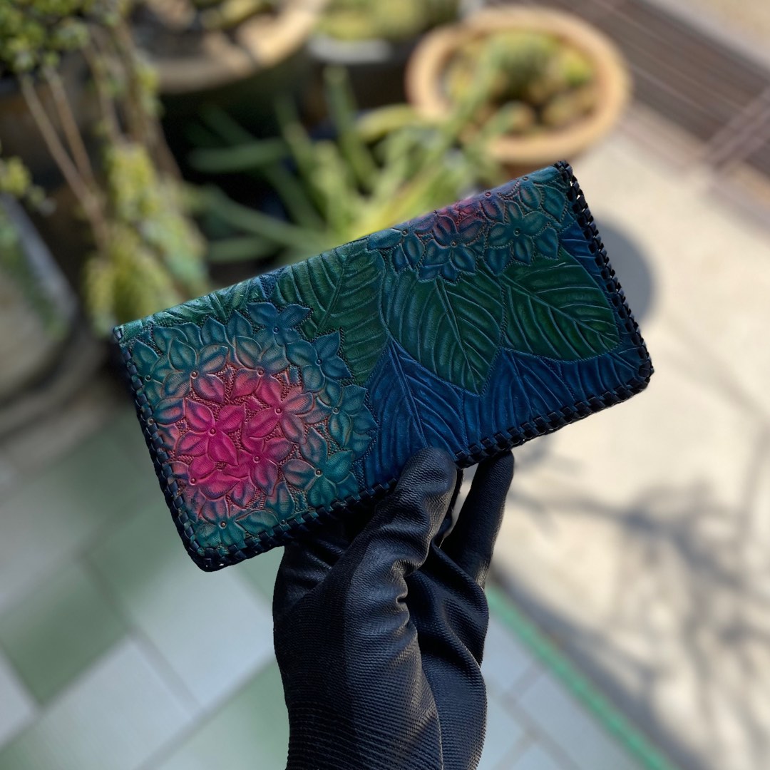 Pig Skin Leather Handmade Wallet, Women's Fashion, Bags & Wallets ...