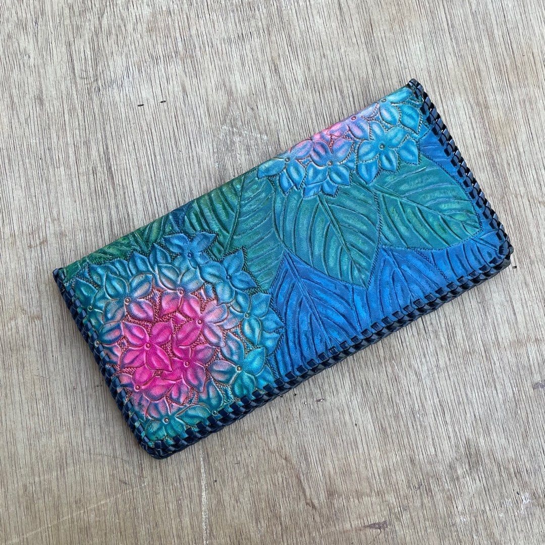 Pig Skin Leather Handmade Wallet, Women's Fashion, Bags & Wallets ...