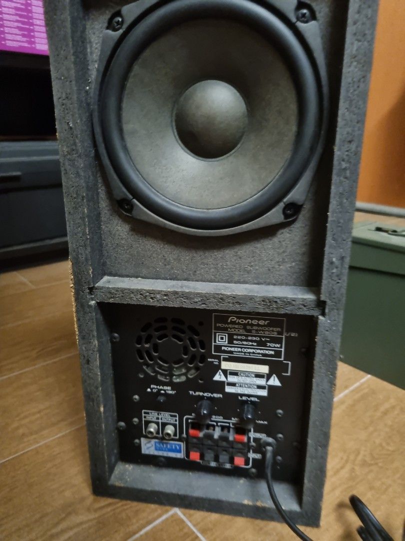 Pioneer Powered Subwoofer SW80S, Audio, Soundbars, Speakers ...