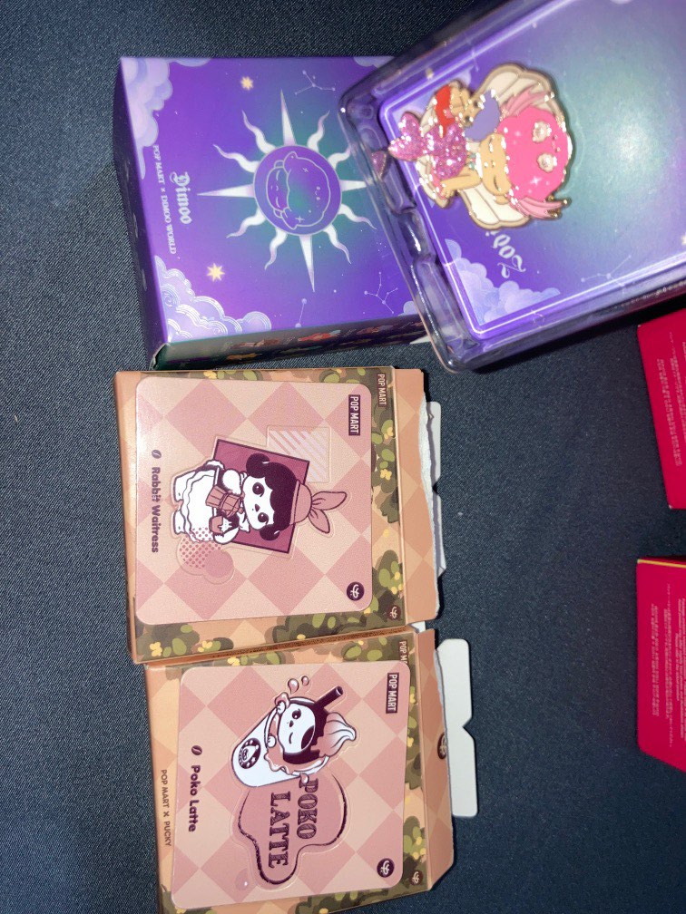 POPMART DIMOO MYSTERY PIN ZODIAC / PUCKY RABBIT CAFE BADGE, Hobbies ...