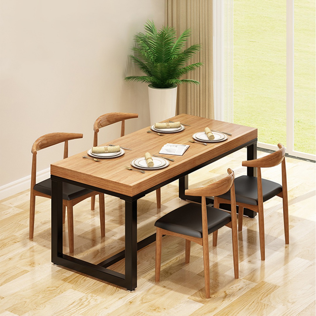 Presenthem Long Wooden Dining Table, Furniture & Home Living, Furniture ...