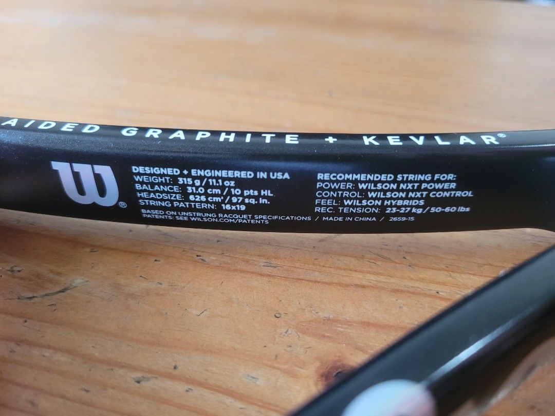 Wilson Pro Staff 97 v10, Sports Equipment, Sports & Games, Racket ...