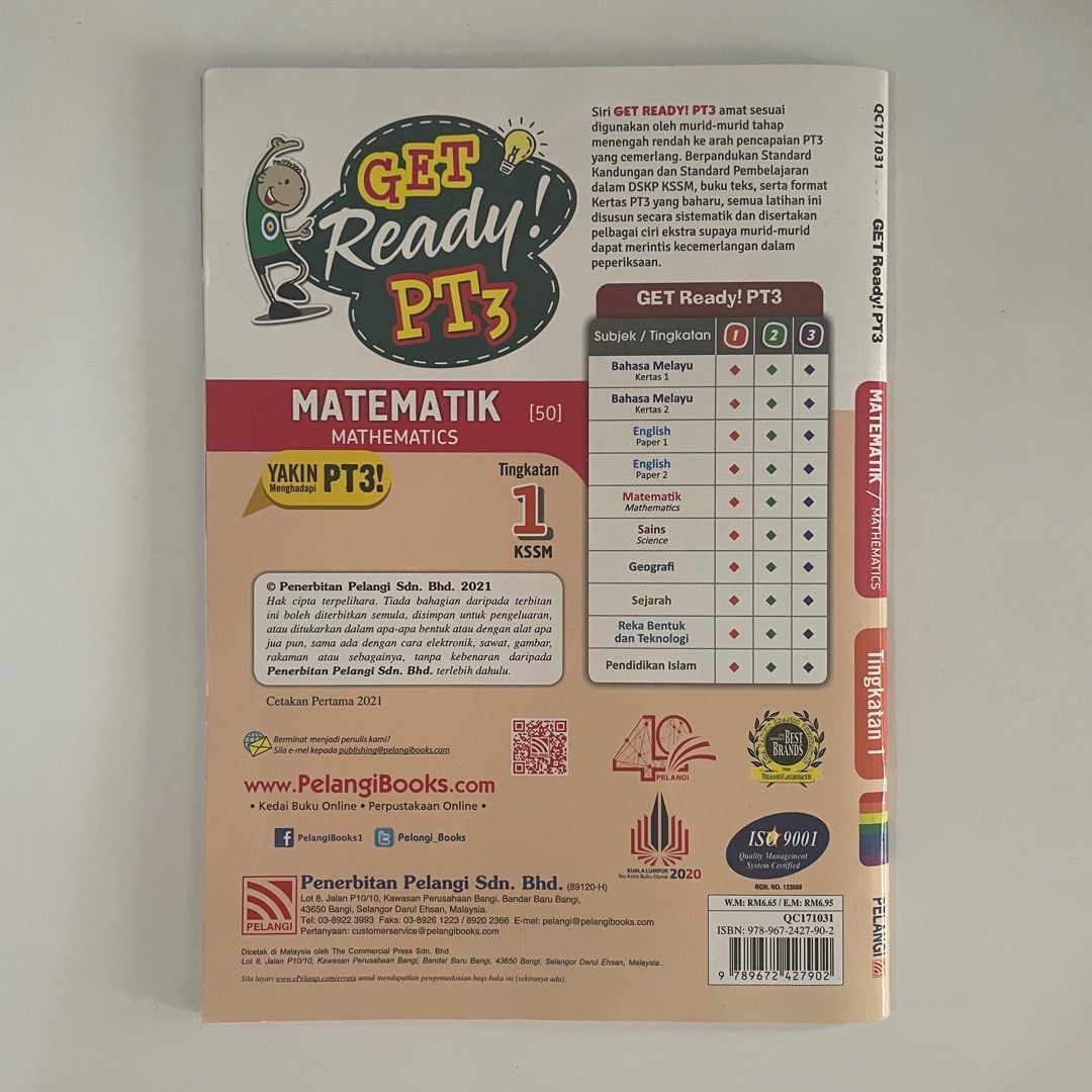 PT3 Form 1 Math KSSM, Hobbies & Toys, Books & Magazines, Assessment ...