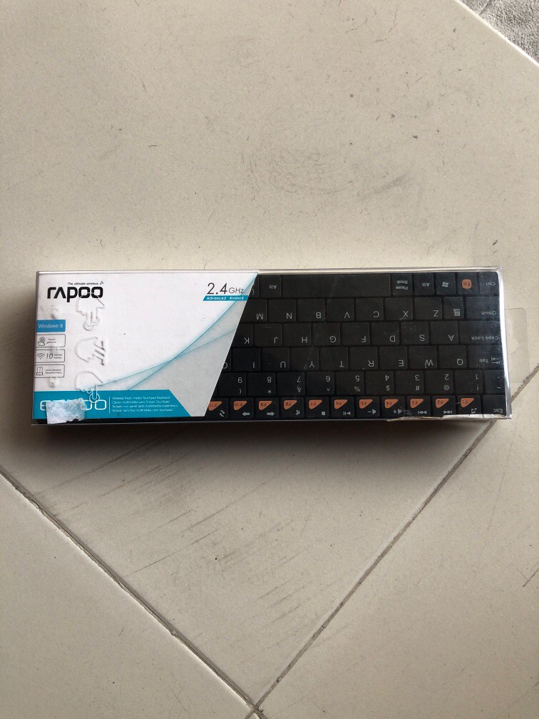 Rapoo E2700 Ultra Slim Wireless Multi-media Touchpad Keyboard on Carousell