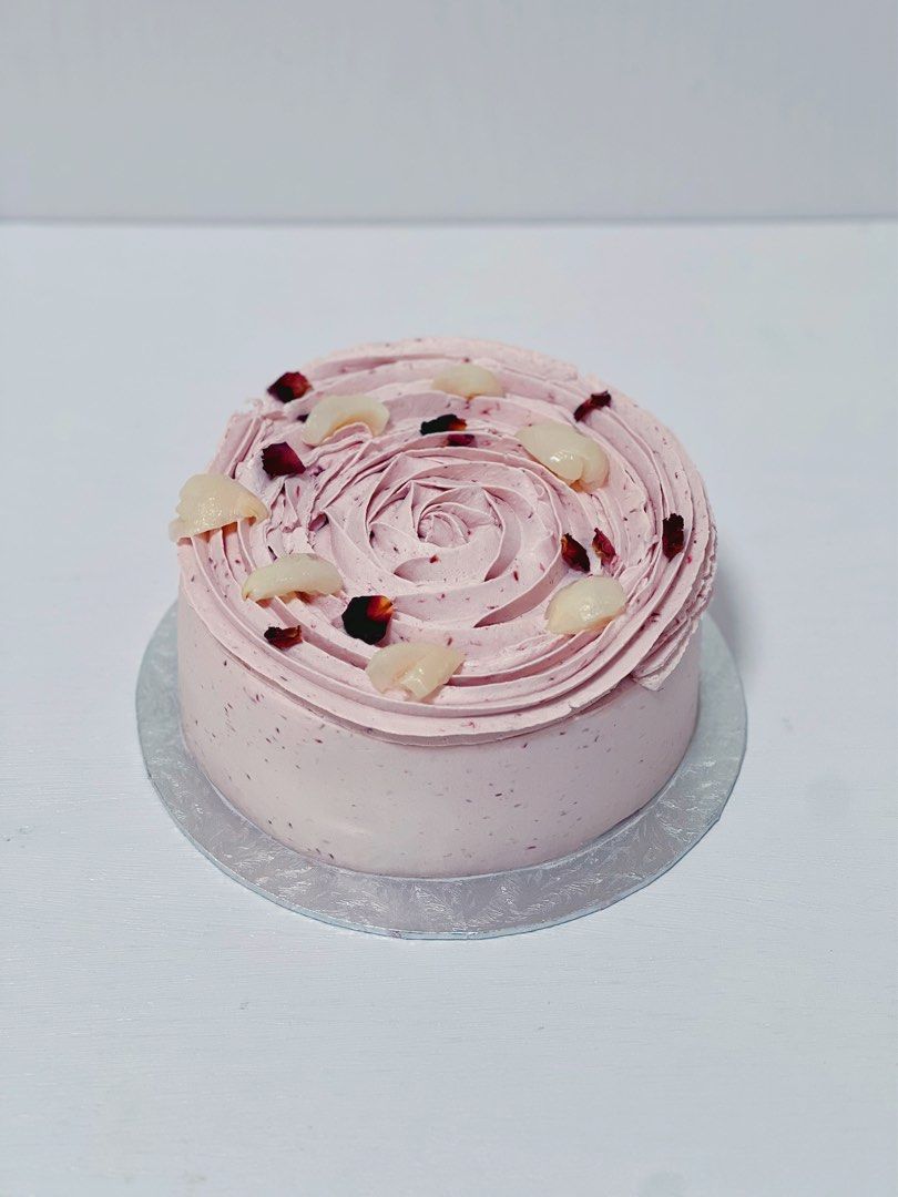 Raspberry Lychee Cake, Food & Drinks, Homemade Bakes on Carousell