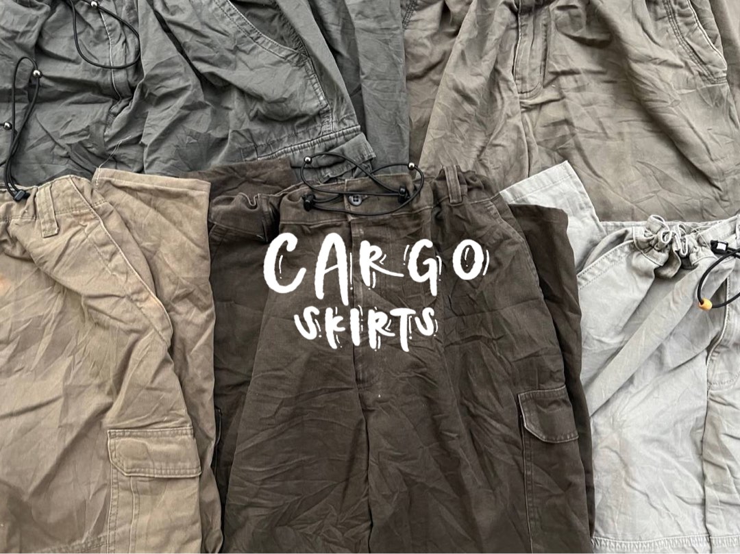 Ankle Length Cargo Skirts, Women's Fashion, Bottoms, Skirts on Carousell