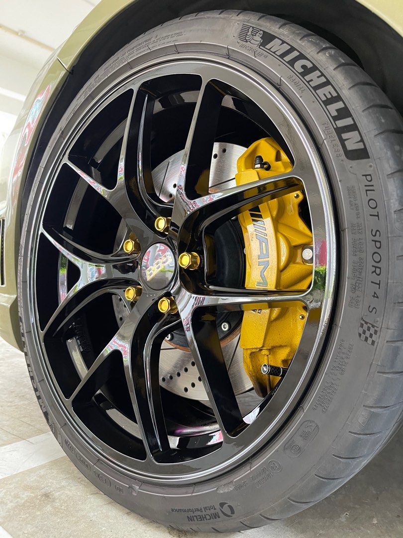 RIM CALIPER SPRAYING WITH 2K LACQUER, KERB RASH REPAIR, DECHROME, BBK ...