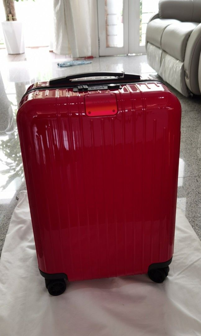 Rimowa Essential Lite Cabin Luggage Red Colour, Hobbies & Toys, Travel ...