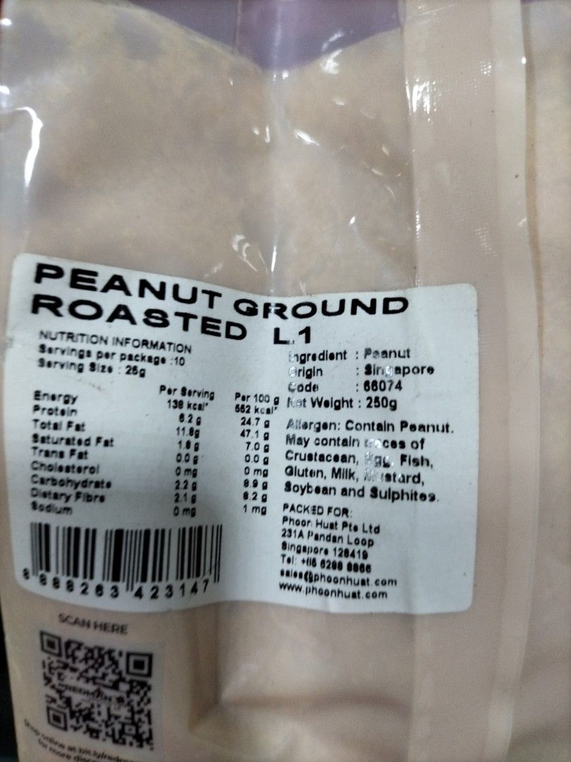 Roasted ground peanuts, Food & Drinks, Packaged & Instant Food on Carousell