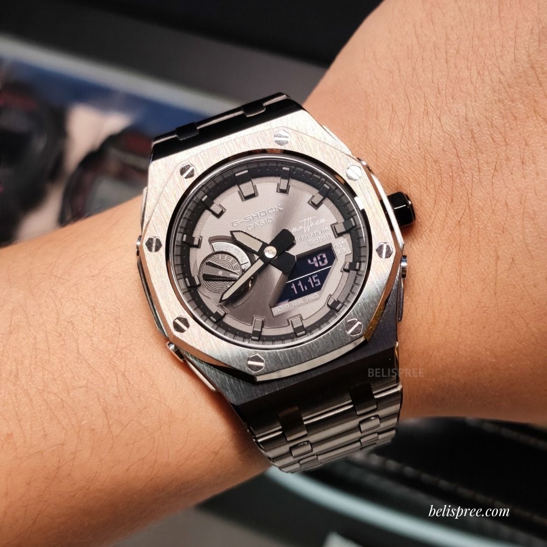 Royal CasiOak Customized Signature Watch G-Shock CasiOak GA-2100 Custom ...