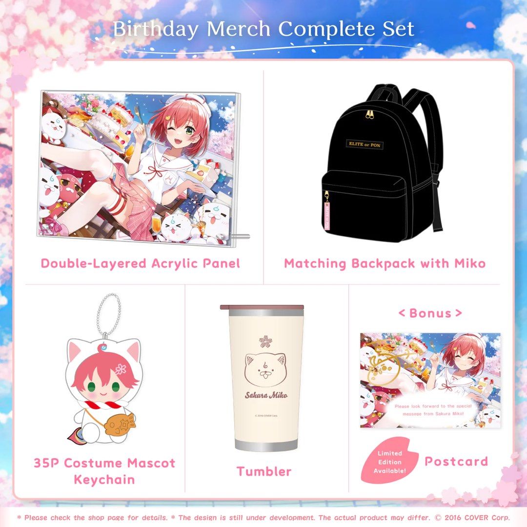Sakura Miko Birthday Celebration 2023 Merch Hololive, Hobbies & Toys ...
