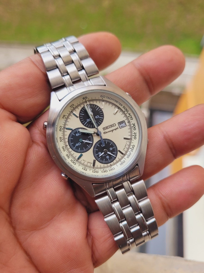 Seiko Lumibrite Speedmaster Series Daytona Panda 7T32-7C60 SDW725P1 ...