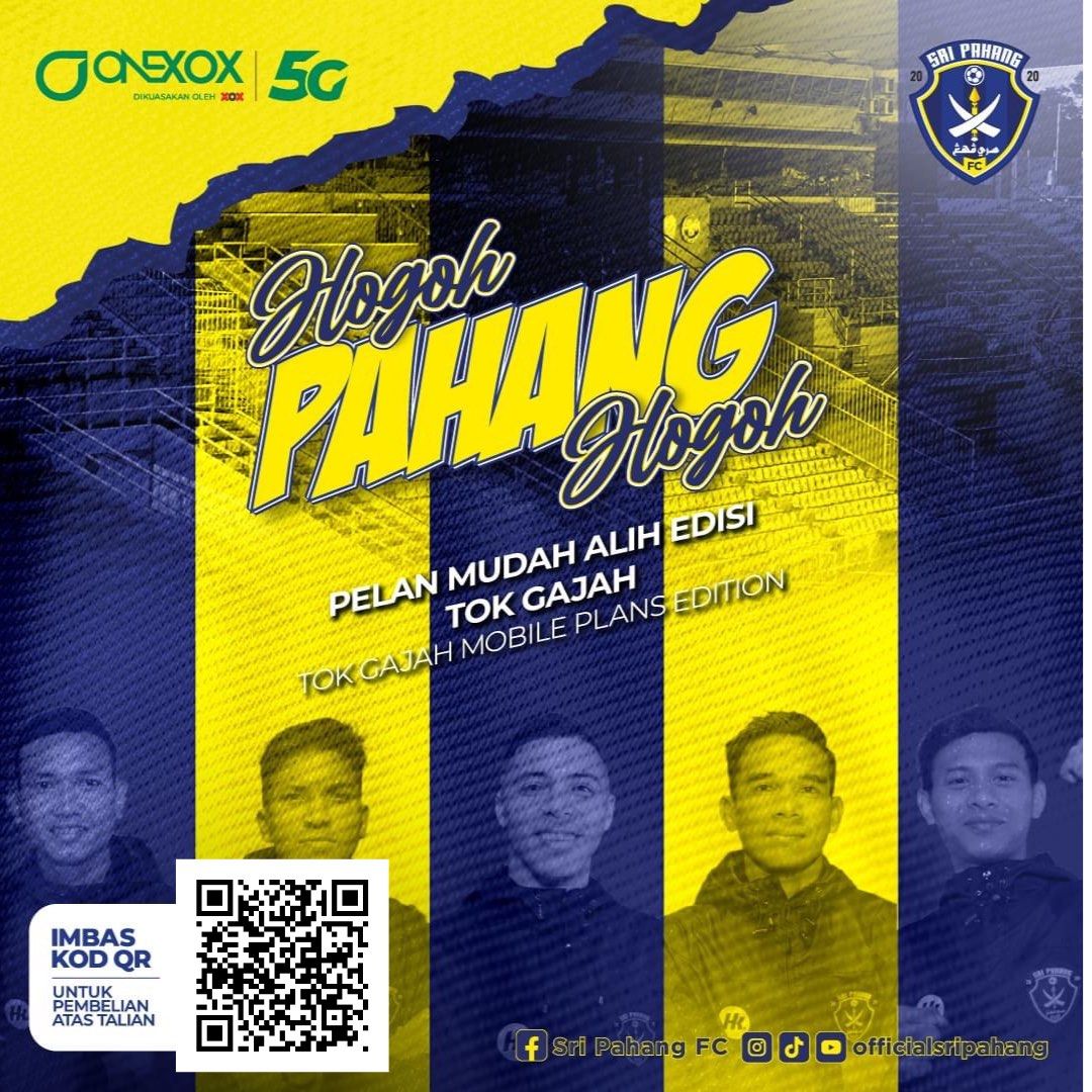 SIMKAD ONEXOX 5G FOOTBALL CLUB SUPPORTER PAHANGFC PERAKFC KLFC ...