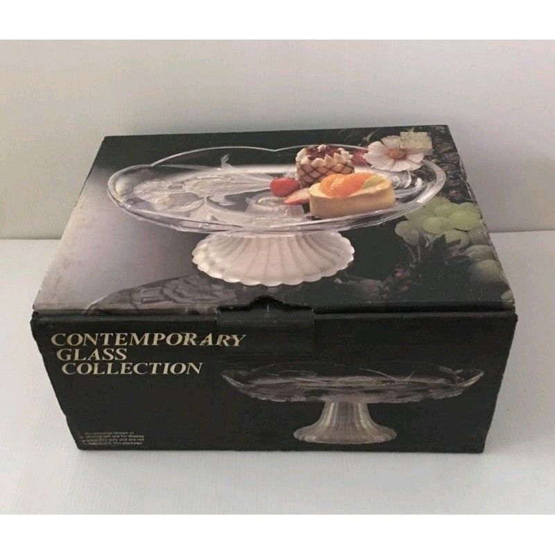 SOGA Glass - Footed Plate, Furniture & Home Living, Kitchenware ...