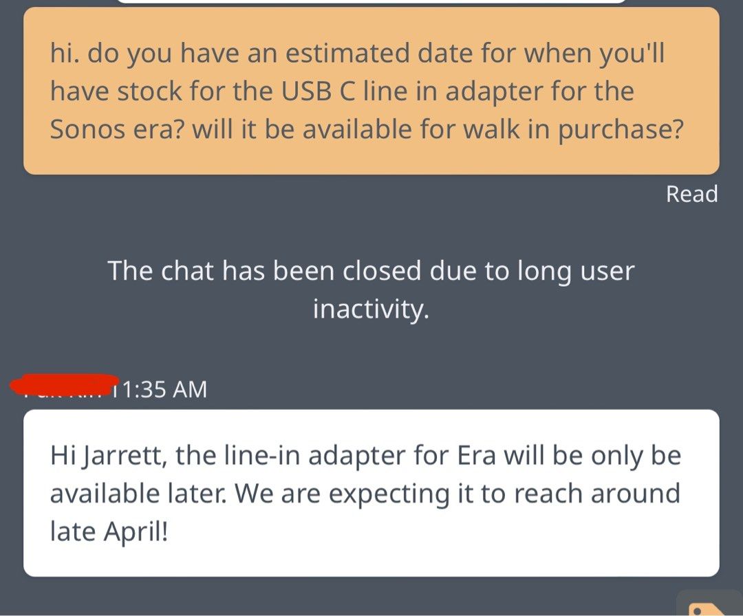 Sonos Line-In Adapter (for ERA 100 & ERA 300), Audio, Other Audio ...