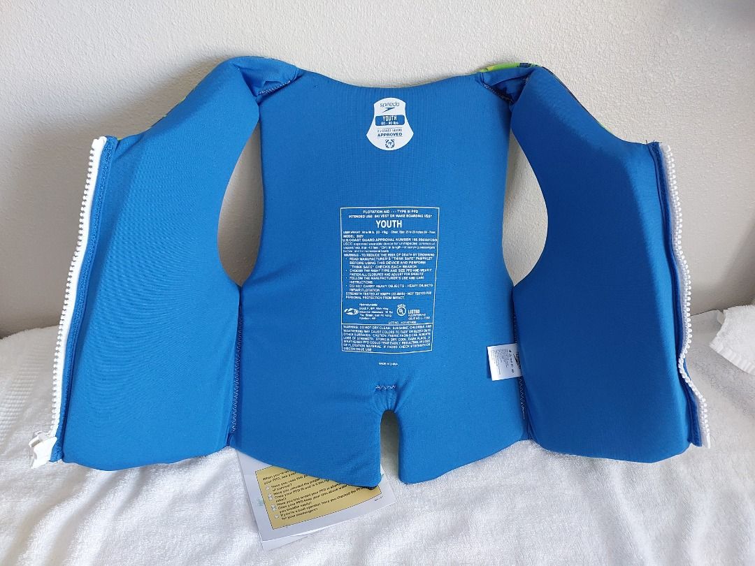 Speedo Lifevest Life Jacket Kids PFD Youth Ages 8-14 NewUSA on Carousell