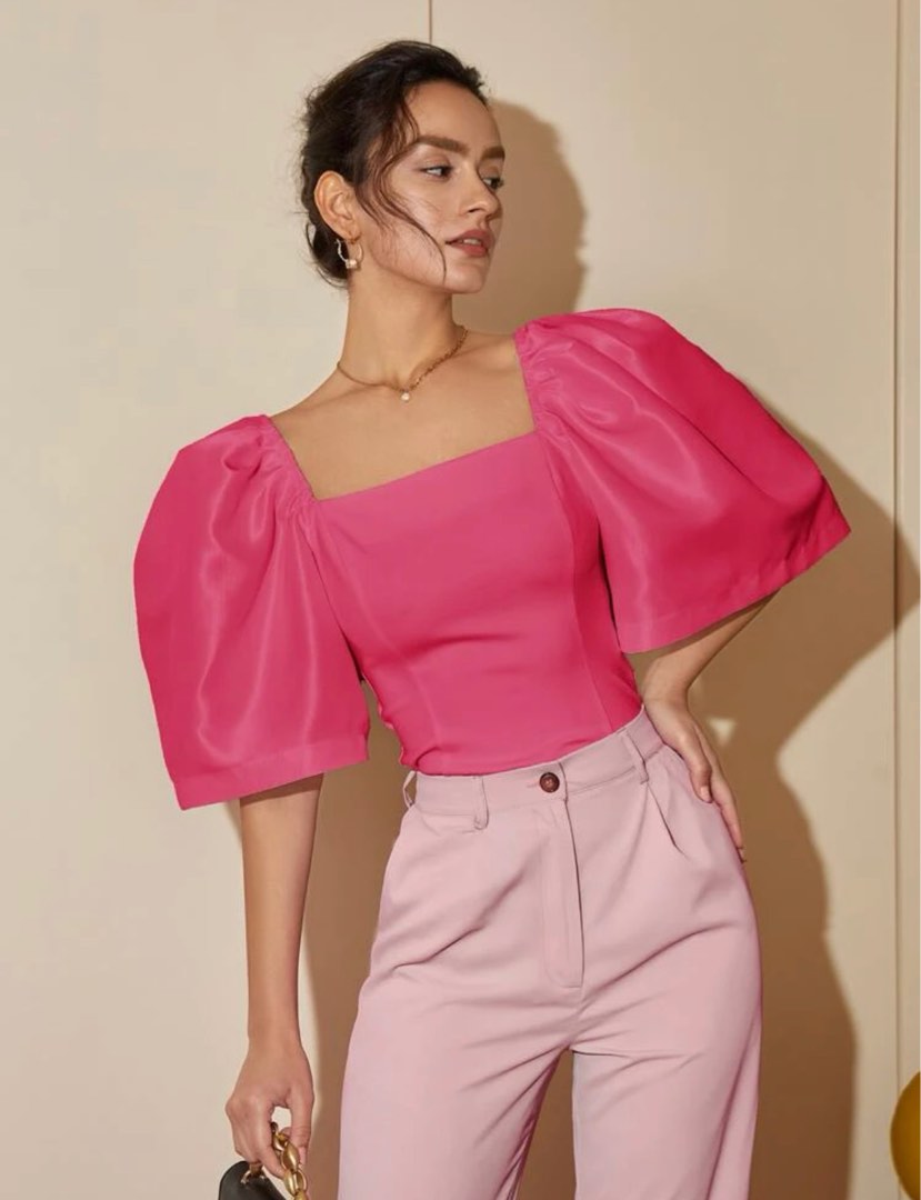 Square Neck Puffed Sleeves on Carousell