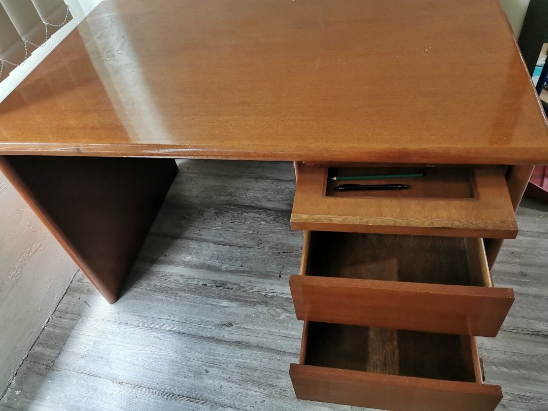 Sturdy Study/Office table with two drawers, Furniture & Home Living ...