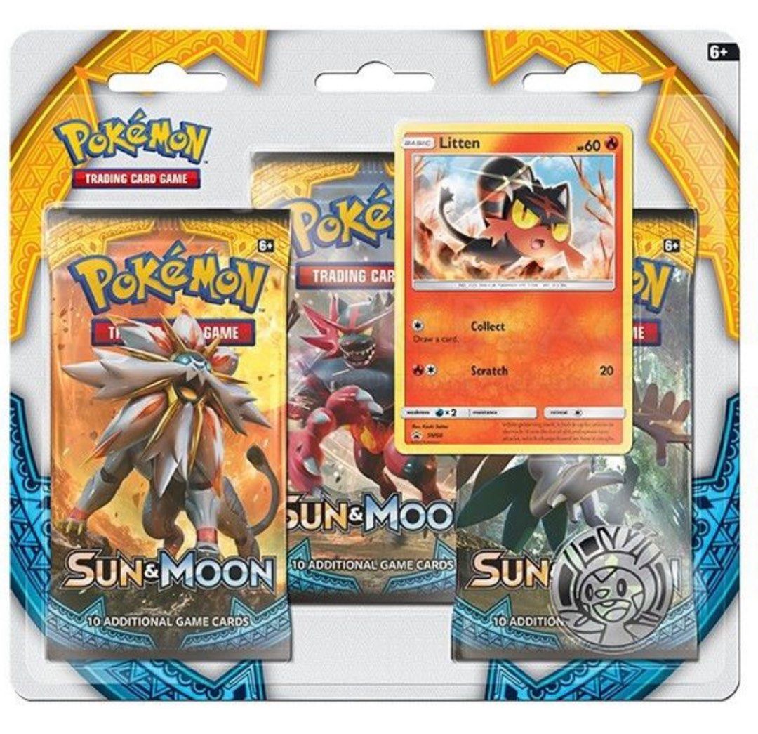 Sun and moon Pokemon card 3 packs blister, Hobbies & Toys, Toys & Games ...