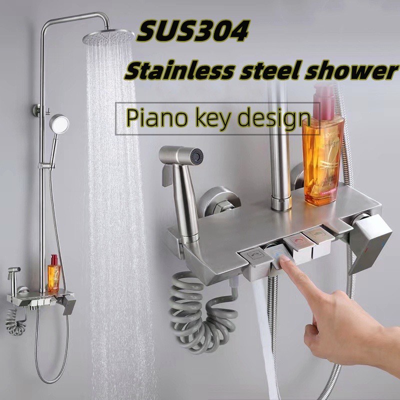 SUS304 Stainless Steel Thermostatic Rainshower Full Set, Furniture ...