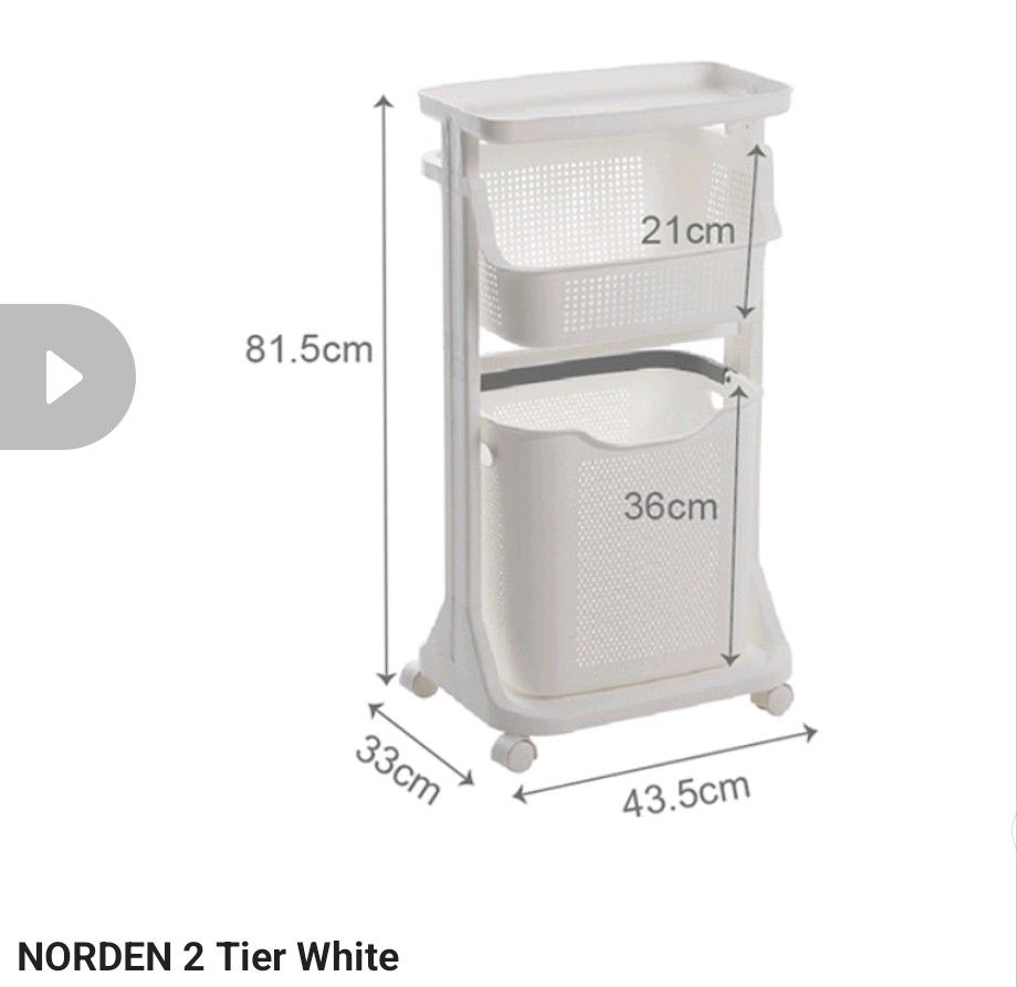 Swing Laundry Storage Basket With Wheels, Furniture & Home Living, Home ...