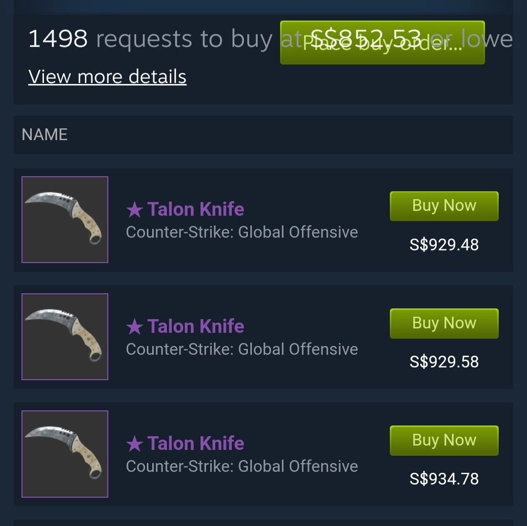 Talon Knife Vanilla [CSGO/CS:GO/CS2], Video Gaming, Gaming Accessories ...
