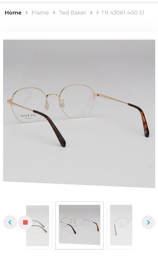 TED BAKER FRAME, Fesyen Pria, Aksesoris, Kacamata di Carousell