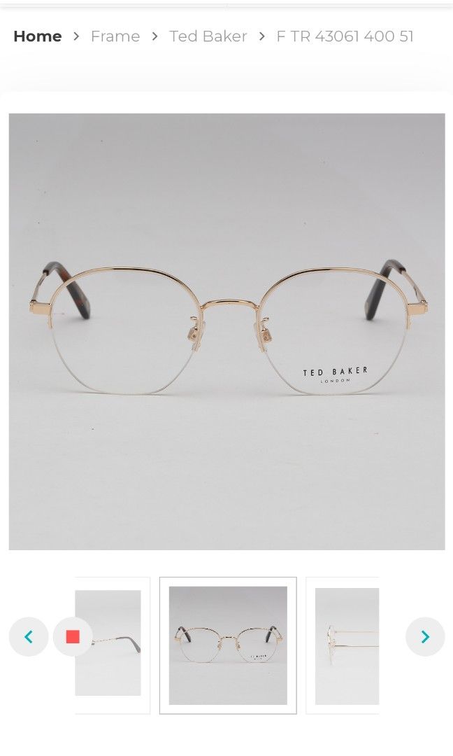 TED BAKER FRAME, Fesyen Pria, Aksesoris, Kacamata di Carousell