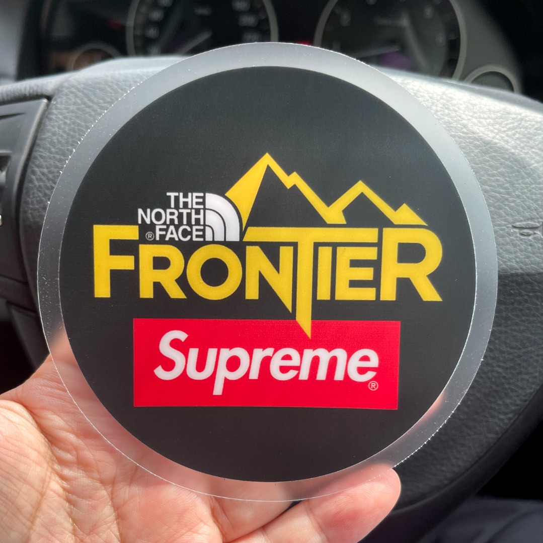 THE NORTH FACE FRONTIER SUPREME . Static Cling Cling Decal . 11cm ...