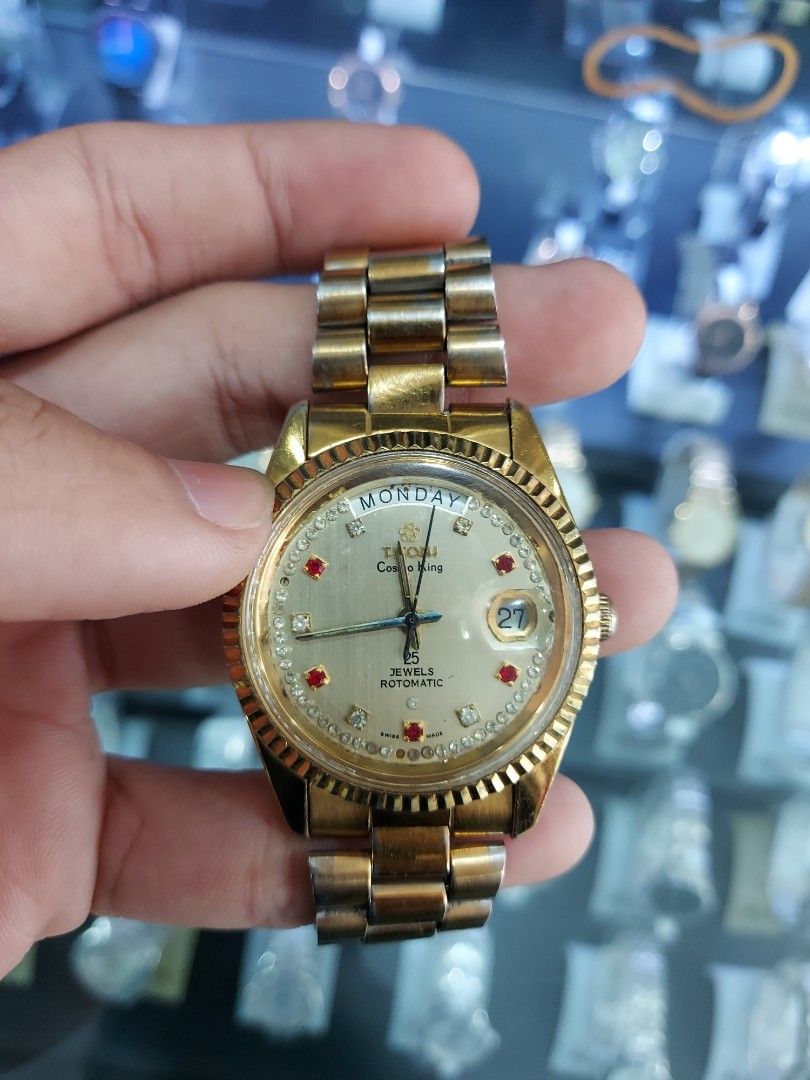 Titoni Cosmo King Vintage Rotomatic, Antik, Jam & Perhiasan di Carousell