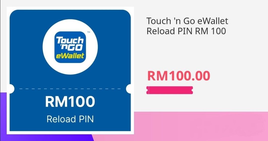 TnG Reload Pin RM100 (Limited), Mobile Phones & Gadgets, Other Gadgets on Carousell