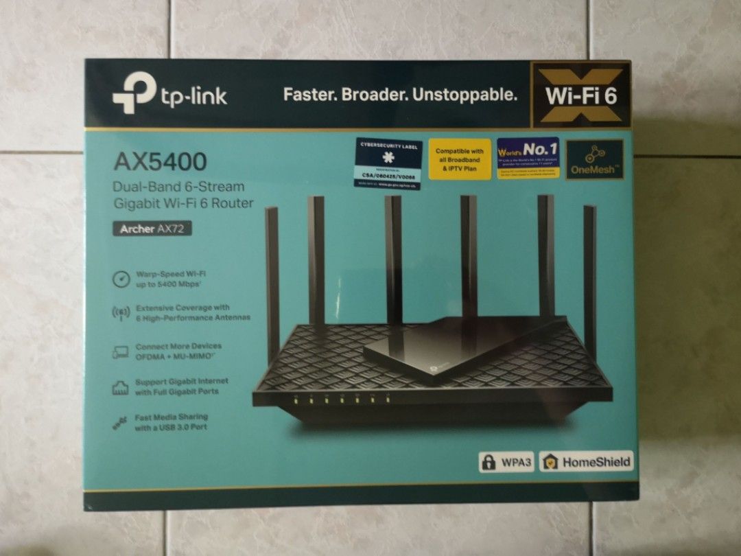 Tp-link AX5400 (Archer AX72) Dual Band 6-stream Gigabit Wii 6 Router ...