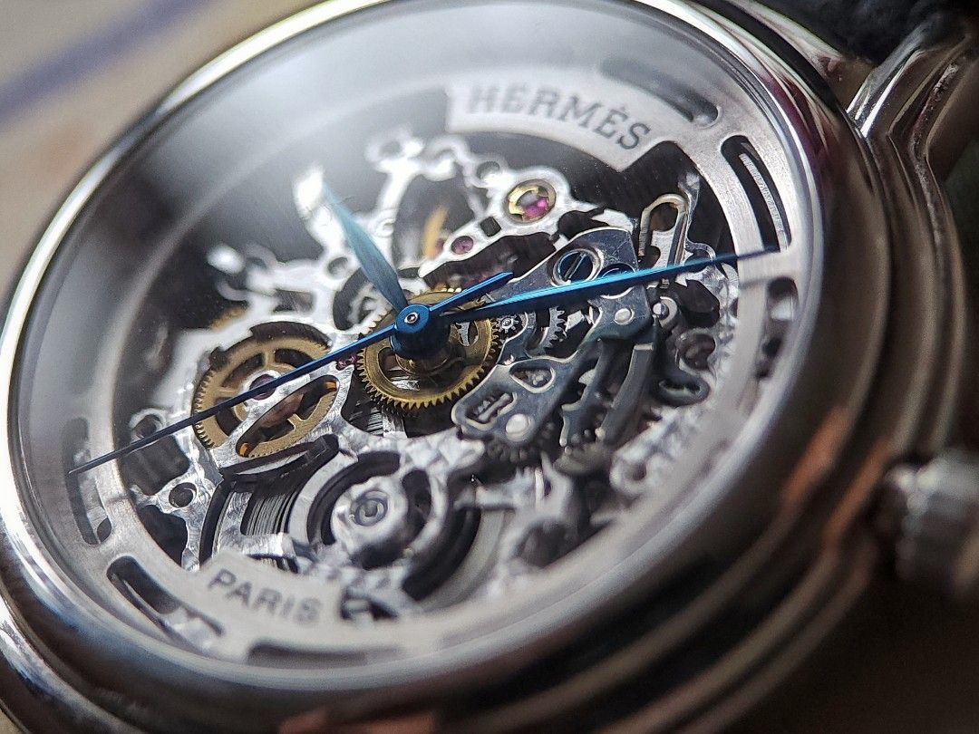 Rare HERMES Sesame TGM Skeleton SM1.710, Luxury, Watches on Carousell