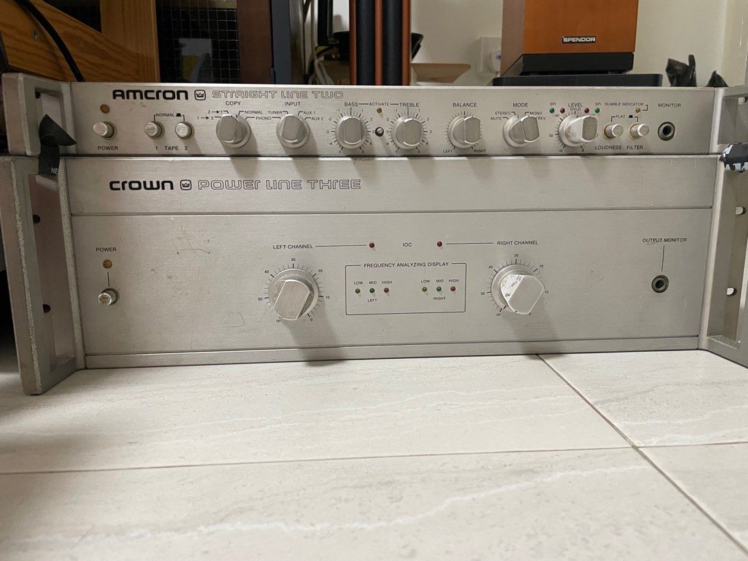 Vintage Crown Power Line 3 & Amcron straight line 2 PreAmp, Audio ...