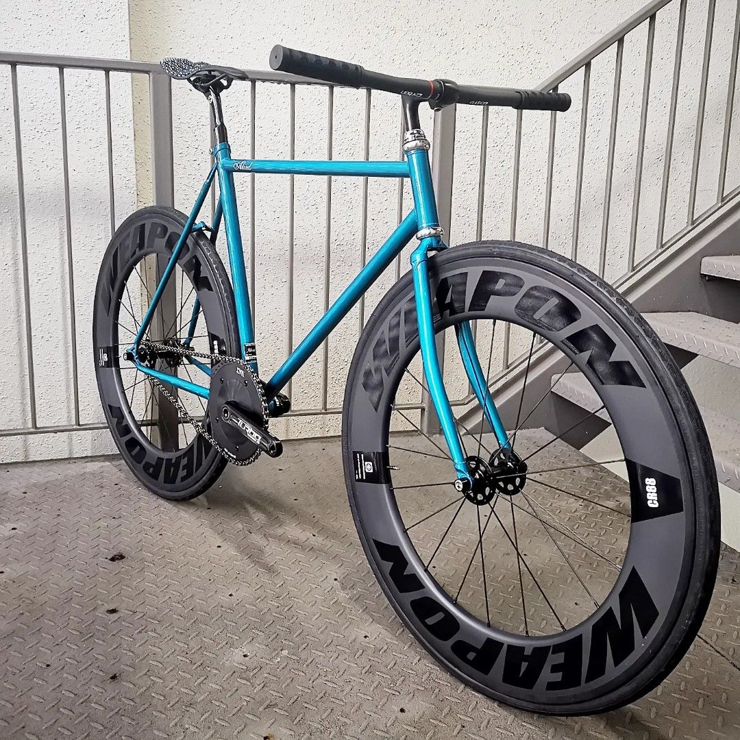 WEAPON vintage steel fixie bike / fixed gear bike / single speed bike ...