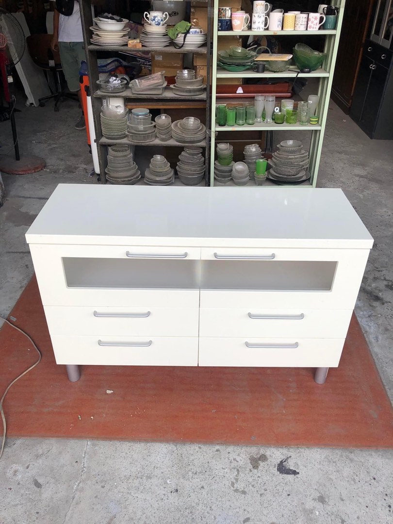 White duco tv rack on Carousell