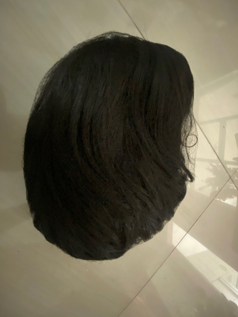 Wig rambut palsu ScarLet model bob pendek natural, Fesyen Wanita ...